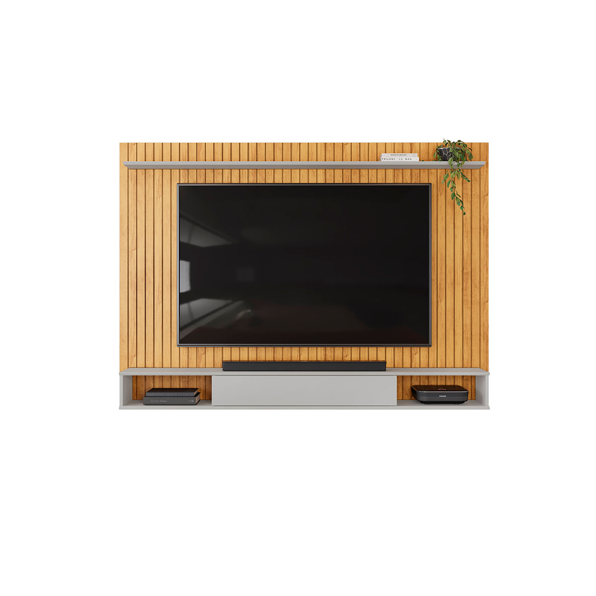 Painel para TV até 70 Polegadas 1 Prateleira DJ Móveis Rio Cedro Bali ...